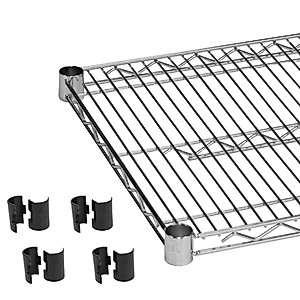 Thunder Group CMSV1848 Wire Shelving, 18" x 48", Chrome Plated Finish, NSF, Pack of 2