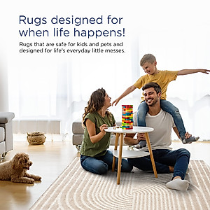 Abani Rugs Beige Arch Pattern Knot Modern Print Premium Area Rug - Contemporary No-Shed Neutral 5’3” x 7’6” (5'x8') Bedroom Rug