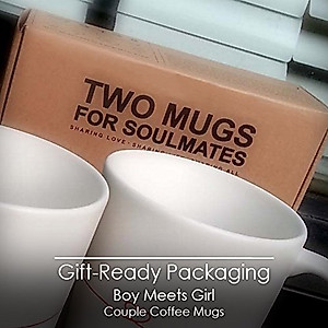 BoldLoft Love You Every Beat of My Heart Couple Coffee Mugs-Valentines Mug Set I Love You Mugs for Him and Her Couple Gifts for Boyfriend Girlfriend Husband Wife