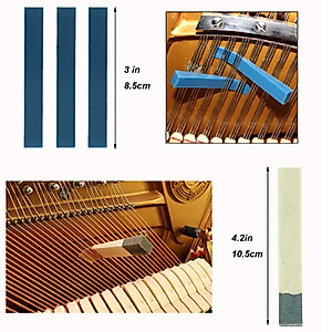 Ecloud Shop Piano Tuning Kit 16pcs Tuning Tool Set Professional Tuning Wrench Hammer Mute Tweezers Fork Screwdriver Belt Clip for Beginners and Professionals