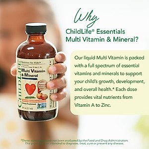 CHILDLIFE Essentials Kids Multivitamin & Mineral - Kids Vitamins, Liquid Multivitamin for Kids, Toddler Multivitamins, Liquid Vitamins, Baby Multivitamin - Natural Orange & Mango, 8 Fl Oz (Pack of 2)