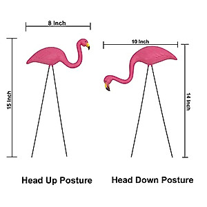 GiftExpress Set of 6, Small Pink Flamingo Yard Ornament/Mini Lawn Flamingo Ornaments/Pink Flamingo Garden Yard Decor