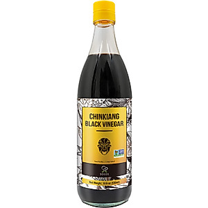 Soeos Chinkiang Vinegar, 18.6 fl oz (550ml), Chinese Black , Traditional , Organic , Zhenjiang Xiangcu, Black Rice Vinegar | Condiment for Cooking Noodles, Braised Meat, Cold Appetizers