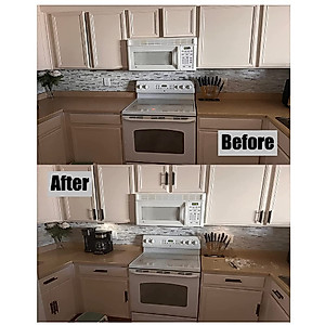 Metaverse sky Self-Stick Push Pull Helper ABS Plastic Wardrobe Handle Instant Cabinet Drawer Furniture Handles (Black, 16)