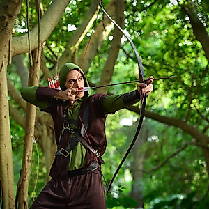 KAINOKAI 58" Laminated Recurve Bow,Amercian Hunting Bow Archery Bow 20-60lbs (35LBS, Right Hand)