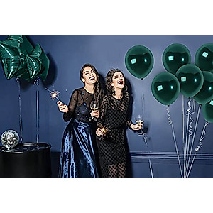 Treasures Gifted Fall Balloons Dark Teal Double Stuffed Balloons - Dark Emerald Green Layer Balloons 12 Inch Hunter Green Balloons - Dark Forest Green Balloons 36 Pack Autumn Party Decorations