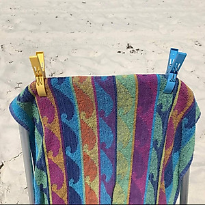 KSPOWWIN 8 Pack BeachTowel Clips Fashion Color Chair Clips for Beach Chair on Your Cruise-Jumbo Size Plastic Chair Towel Clips Clamp Holder-Keep Your Towel from Blowing Away,Clothes Lines