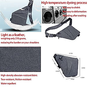 PHIMIITA Personal Flex Bag - 2023 New Personal Flex Bag for Women and Men, Multipurpose Crossbody Backpack Sash Bag for Outdoor (Grey Left)