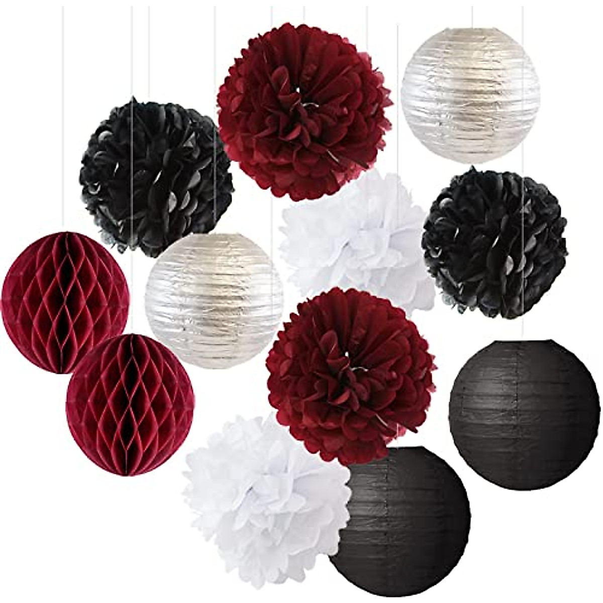 Graduation Decorations 2023 Maroon Grad Burgundy Silver Black Maroon Grad Burgundy Silver Black Balloon Congrats Banner 2023 Burgundy Graduation Party Supplies