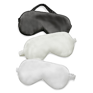 Brooklinen Silk Eye Mask - 100% Mulberry Silk Eyemask with Soft Elastic Strap - Best Eye Mask for Sleeping and Traveling - Carbon Grey