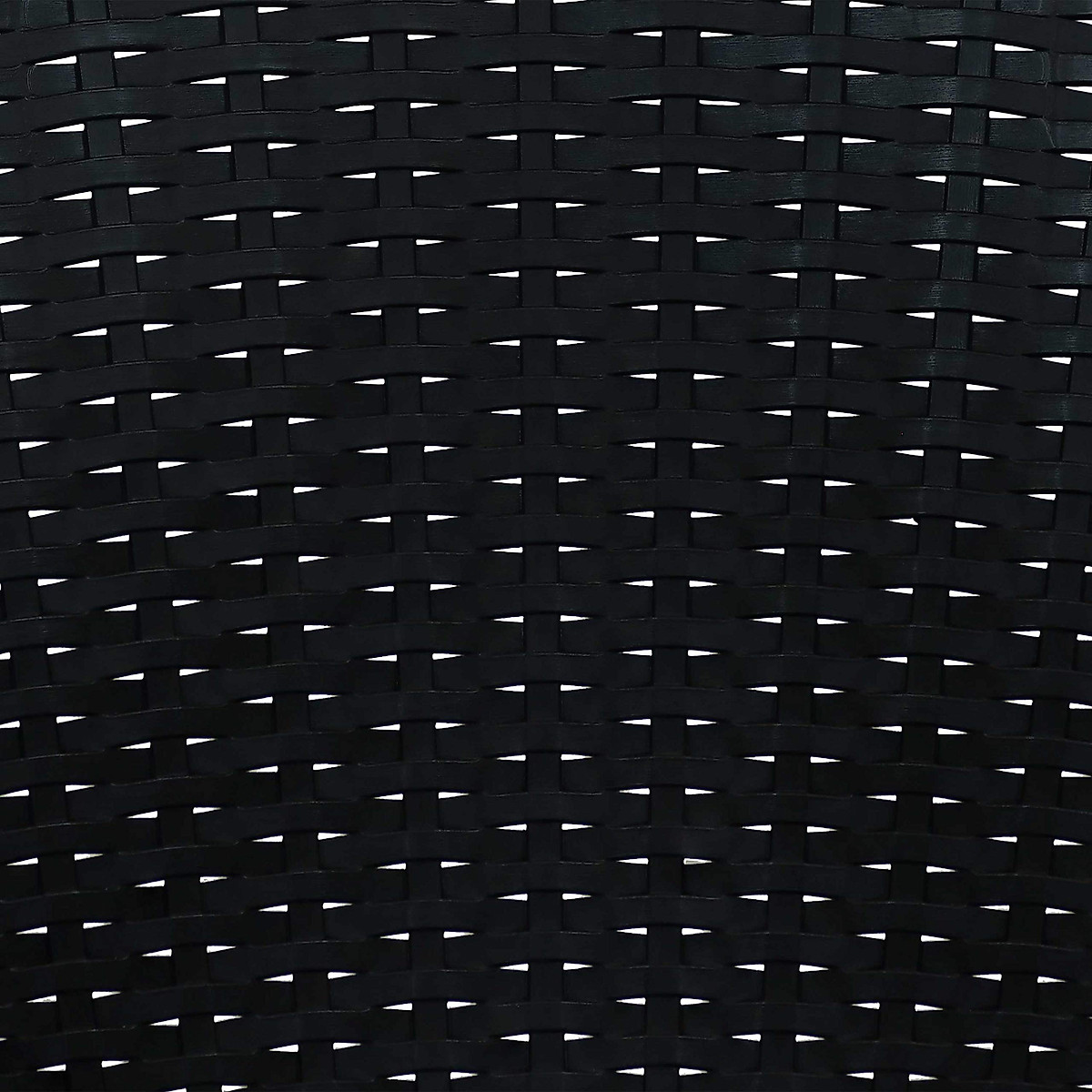 Sunnydaze Segonia All-Weather Plastic Outdoor Dining Chair - Faux Wicker Rattan Design - Commercial Grade - Black - 2 Chairs