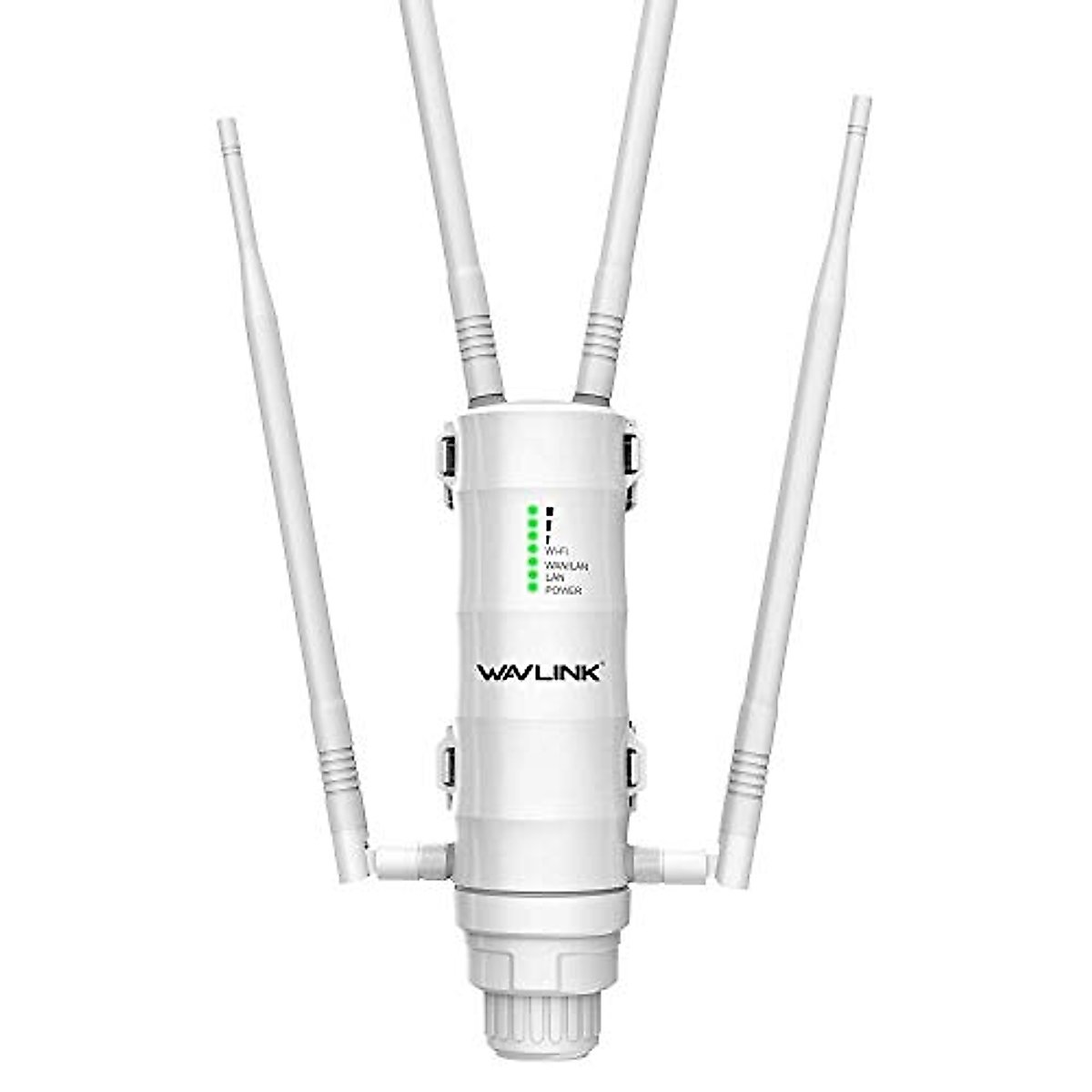 WAVLINK AC1200 High Power Outdoor Weatherproof WiFi Range Extender, Long Range Wireless AP/Router/Repeater/WISP Mode with POE Powered, Point to Point WiFi Bridge, 4x7dBi Omni Directional Antennas