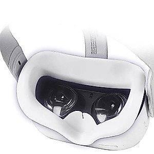 Jayol Silicone Cover for Oculus Quest 2, Sweatproof, Soft and Washable (Face Cover, White)