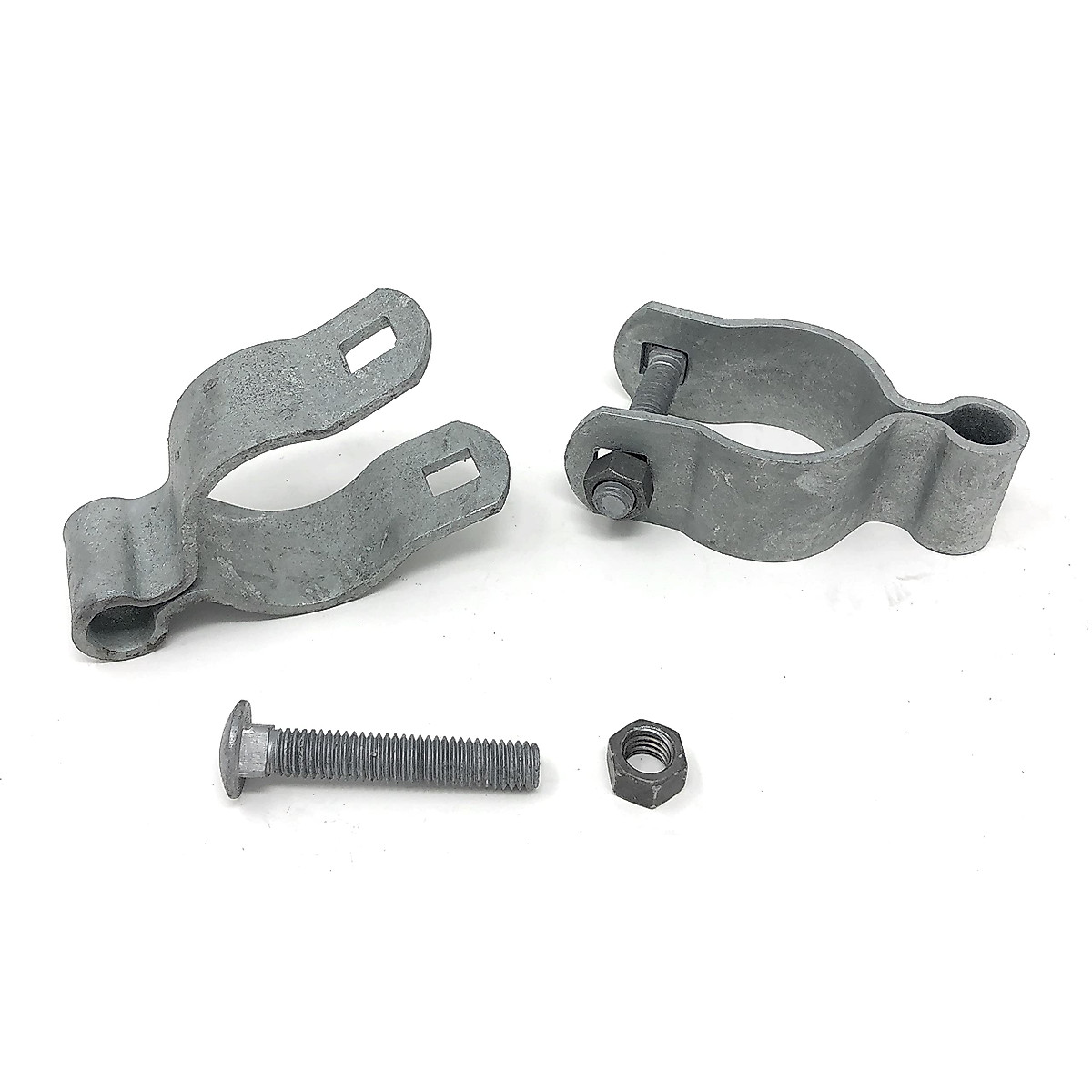 Chain Link Fence Gate Hinges (Pressed Steel) Heavy Duty 1-1/4" Width, 3/16" Gauge for O.D. 1-5/8" inch Post and 1/2" Pin