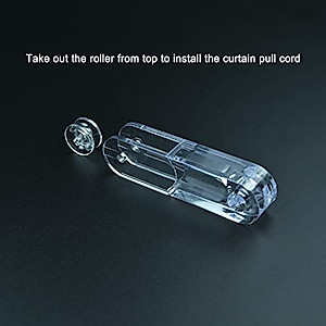 HASAYAKI Curtain Cord Weights, 2-Pack Acrylic Pull String Pendants for Vertical Blind and Drapes - Transparent