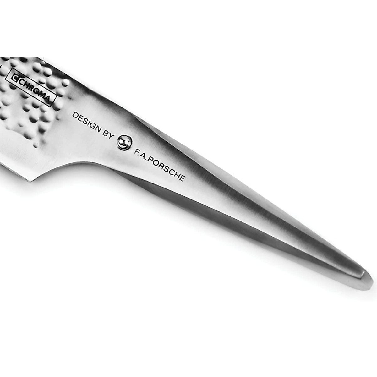 Chroma 7 1/4" Santoku Hammered Finish Kitcen cutlery, Multicolor