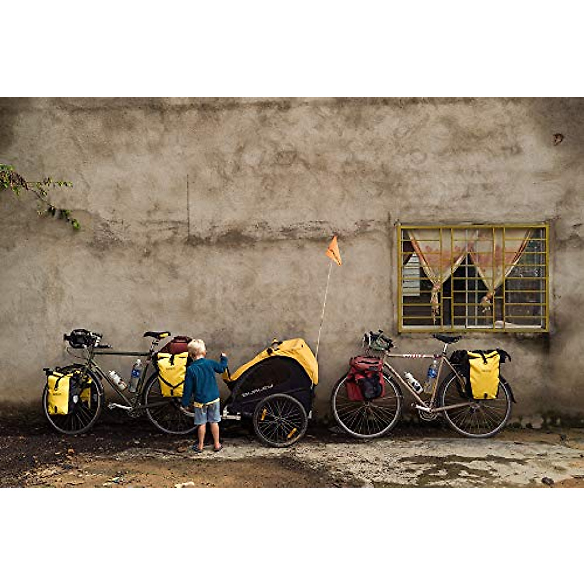 BURLEY Design Bee, 2 Seat, Lightweight, Kids Bike-Only Trailer, Yellow (946203)