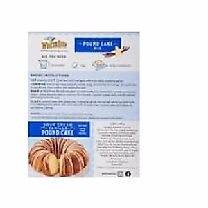 White Lily Vanilla Pound Cake Mix 16.2 OZ Box,Included vanilla glaze mix (PACK OF 3) With Meal Time Prayer Card