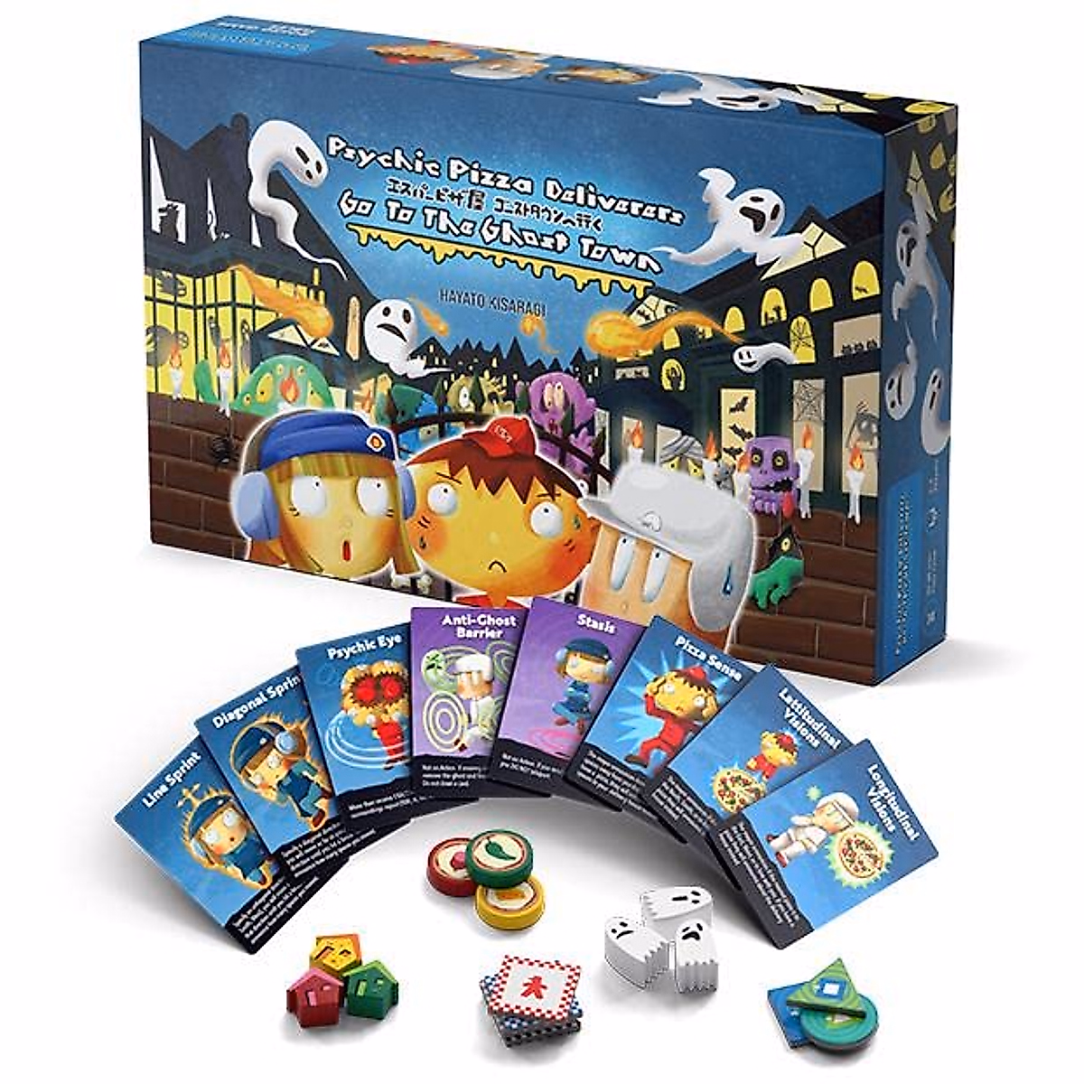 Psychic Pizza Deliverers Go to The Ghost Town - Board Game - 3-5 Players - 30-45 Minutes Play Time