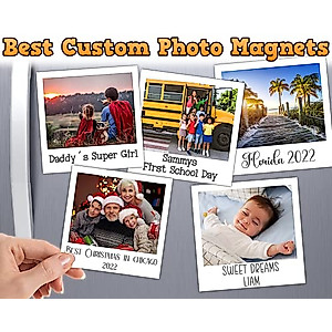 4 pcs Personalized Magnets - Customized Photos Decoration - Fridge Locker Office Home - Custom Magnetic Gifts | Save Your Best Pictures