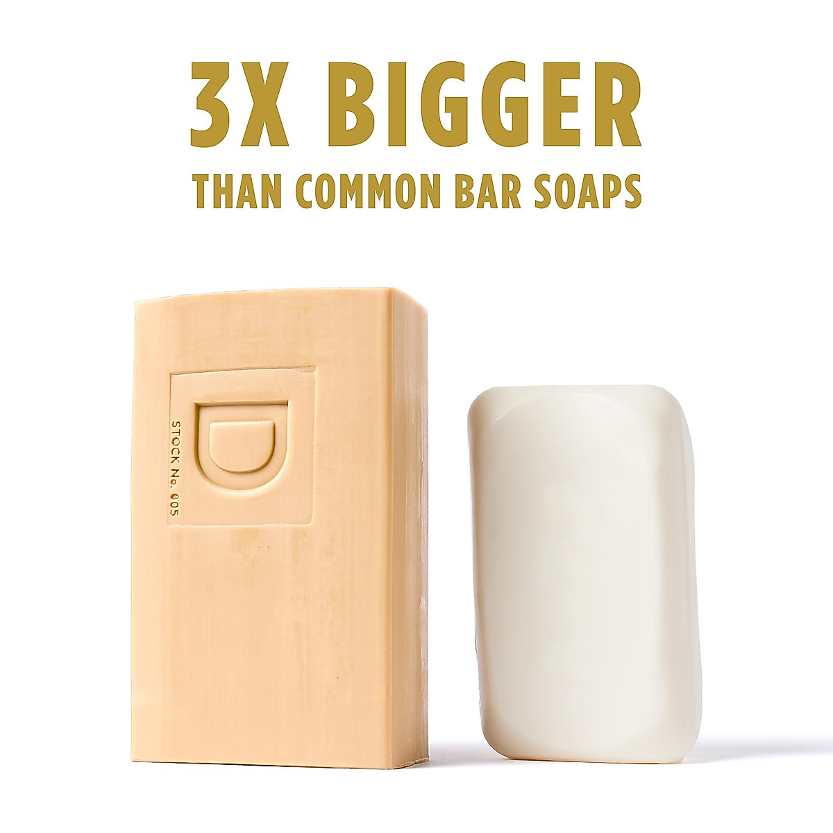 Duke Cannon Supply Co. Big Ass Brick of Bar Soap - Superior Grade, Large Men's Soap Made with Busch, All Skin Types, Masculine Sandalwood Scent, 10 oz.