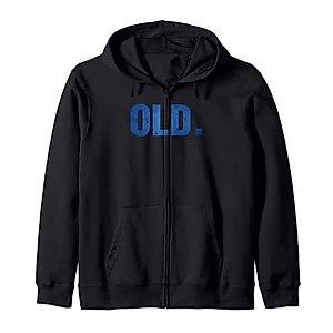 Old Funny Navy Blend Zip Hoodie