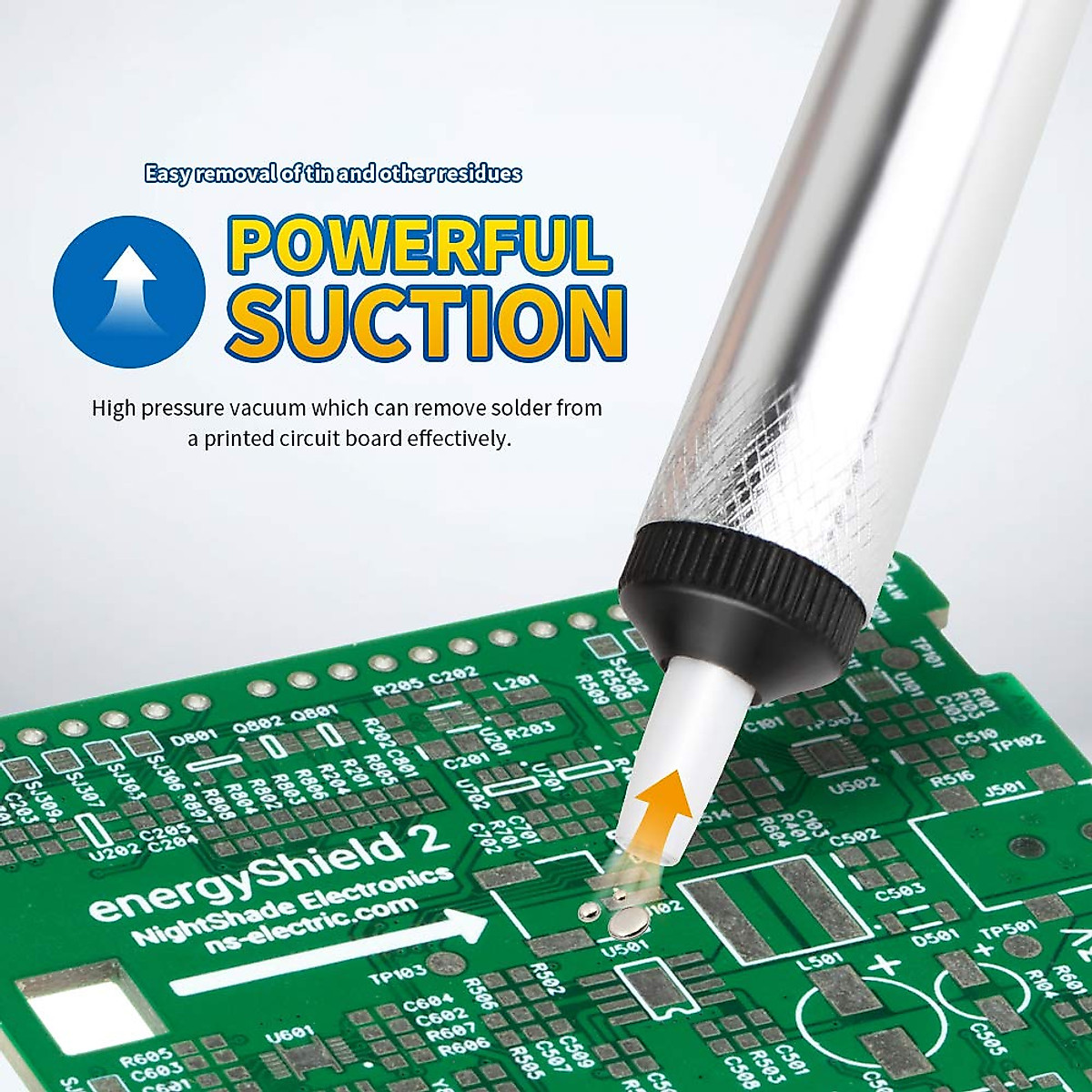 Teenitor Solder Sucker Desoldering Vacuum Pump Solder Removal Tool 3pcs/Pack Desoldering Pump Soldering Sucker Tool