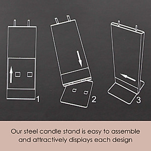 Flatyz Hand Painted Flat Candle | Unscented, Dripless, Smokeless, Decorative | Glass of Wine | Double Wick with Metal Base | Unique Gift Idea and Home Décor Accent