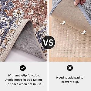 ILANGO Washable Area Rug 5'x7' Non Slip & Washable Rugs for Living Room, Lightweight Thin Carpet for High Traffic Area, Boho Area Rugs for Bedroom Dining Room Indoor