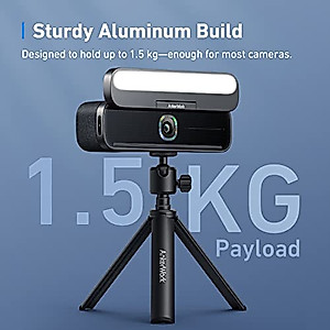 Anker PowerConf C200 2K and AnkerWork Mini Tripod, 15.74" Adjustable and Extendable Design, Holds up to 3.3lb, Mac Webcam, Webcam for Laptop, Adjustable Field of View, Built-in Privacy Cover