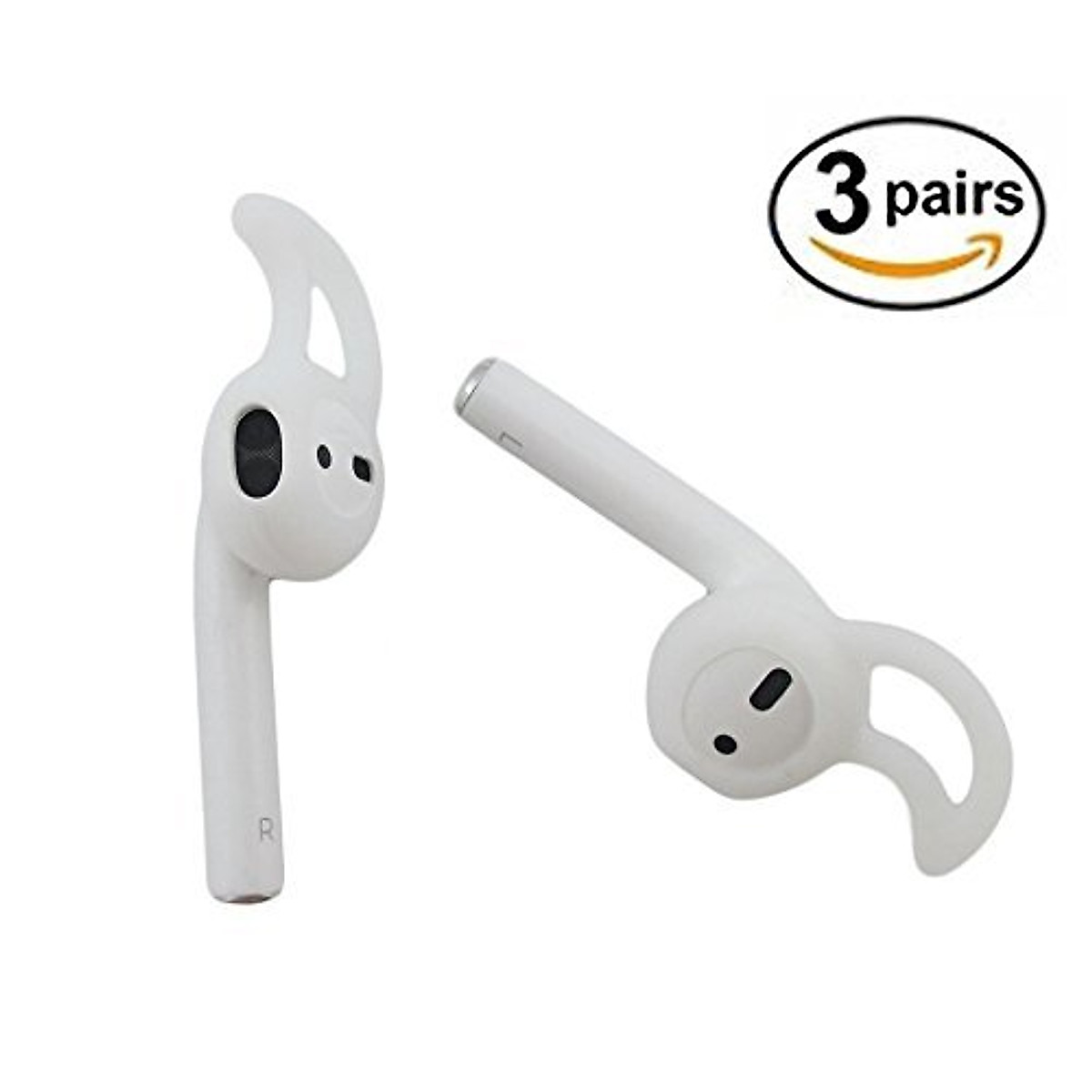 Zotech Replacement Covers and Hooks for Apple Airpods and EarPods 3 Pairs (White)