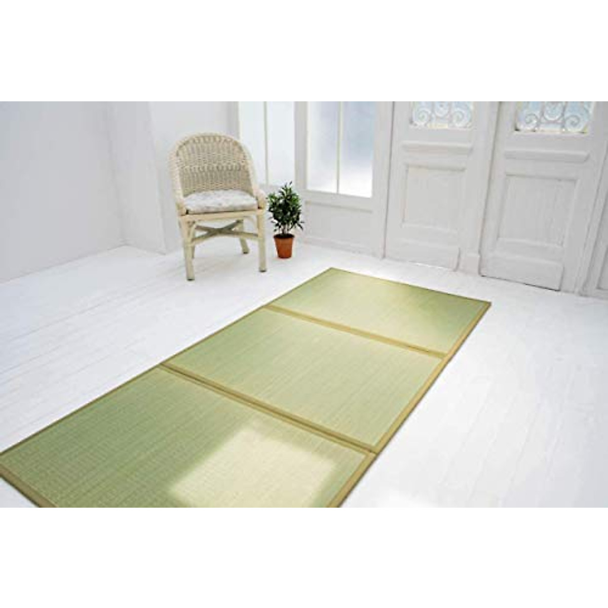 BJDesign Japanese Traditional Igusa (Rush Grass) Tatami Floor MattressTatami mat, Twin XL. Made in Japan