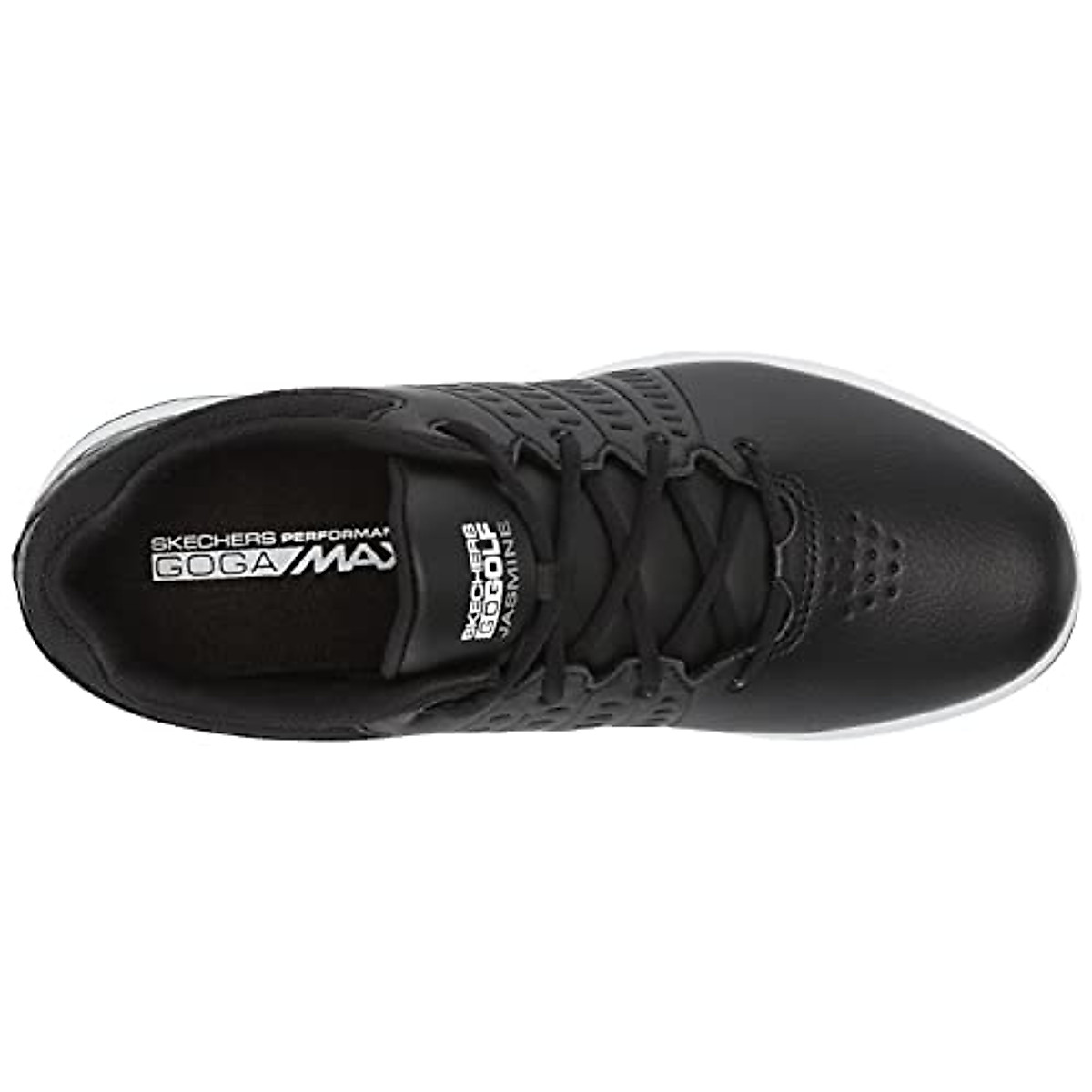 Skechers Women's Go Jasmine Spiked Waterproof Golf Shoe, Black, 8.5