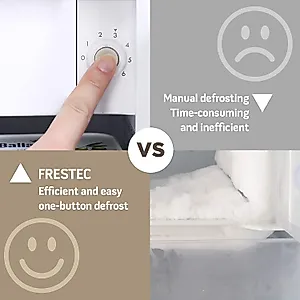 Mini Fridge with Freezer, 3.1 Cu.Ft Single Door Mini Refrigerator with One-touch Easy Defrost, Compact Small Refrigerator for Dorm, Bedroom, Office, Energy Saving, Black