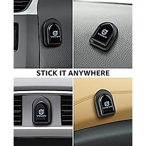 YABOO Car Sticky Hooks for Dashboard,Car Sticky Hanger with Logo,3M Self-adhesive Hooks Organizer for Key/USB Cable/Earphone,Compatible with Volvo XC40 XC60 XC90 V90 V60 S90 S60 2016-2020 2021 2022