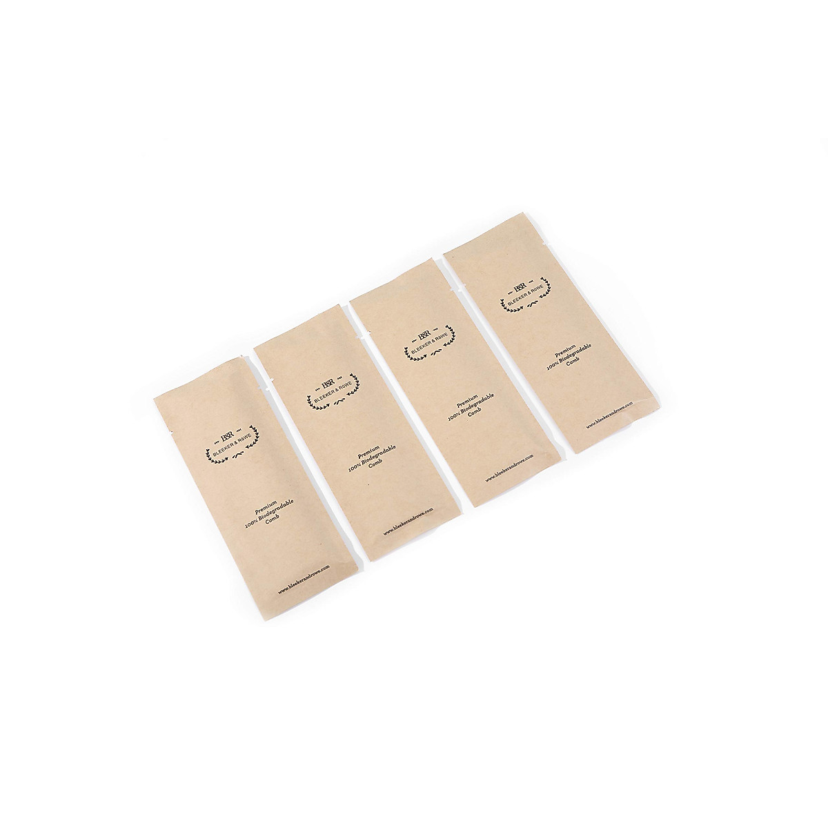 Bleeker and Rowe 100% Biodegradable Combs - Individually wrapped - Environmentally Eco Friendly Bulk Pocket Pet Dog Grooming Hair Lice Combs - Perfect for Macrame (Pack of 15)