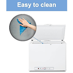 Techomey Propane Freezer 7 Cu.Ft, 110V/LPG Deep Chest Freezers with Lock, Top Open Door, 2-Way Off-grid Gas Freezer for Outdoor, Camping, Boondocking, White