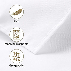 Ascoza 2pack 120 Inch White Round Tablecloth in Polyester Fabric for Wedding/Banquet/Restaurant/Parties