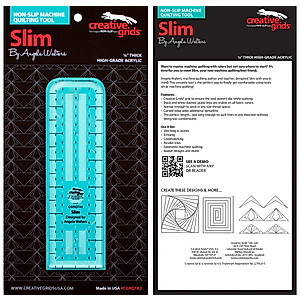 Creative Grids Machine Quilting Tool 4 Pack Squiggy, Archie, Shorty, Slim