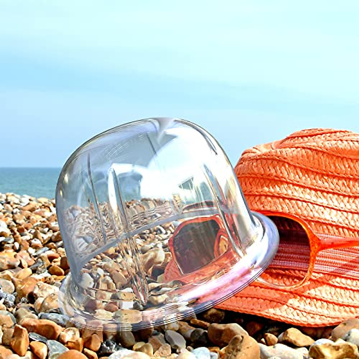 SOIMISS 8Pcs Plastic Hat Stand Rack Tabletop Hat Holders Display Wig Stand Hat Cap Rack Wig Holder for Home Travel 57CM White