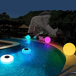 Uonlytech 2pcs Swimming Birthday Landscape Decor Lights Dish Size Decorative Valentines Light Pool Night Garden Day Pond Shape Solar Party Supplies Powered Toys Wedding Control Bath Outdoor
