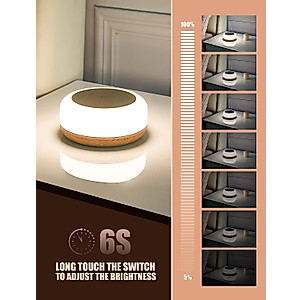 LANAFARA Nursery Night Light, Baby Night Light with Dimmable 3 Color Light LED Bedside Touch Lamp for Kids Breastfeeding Nightstand Light