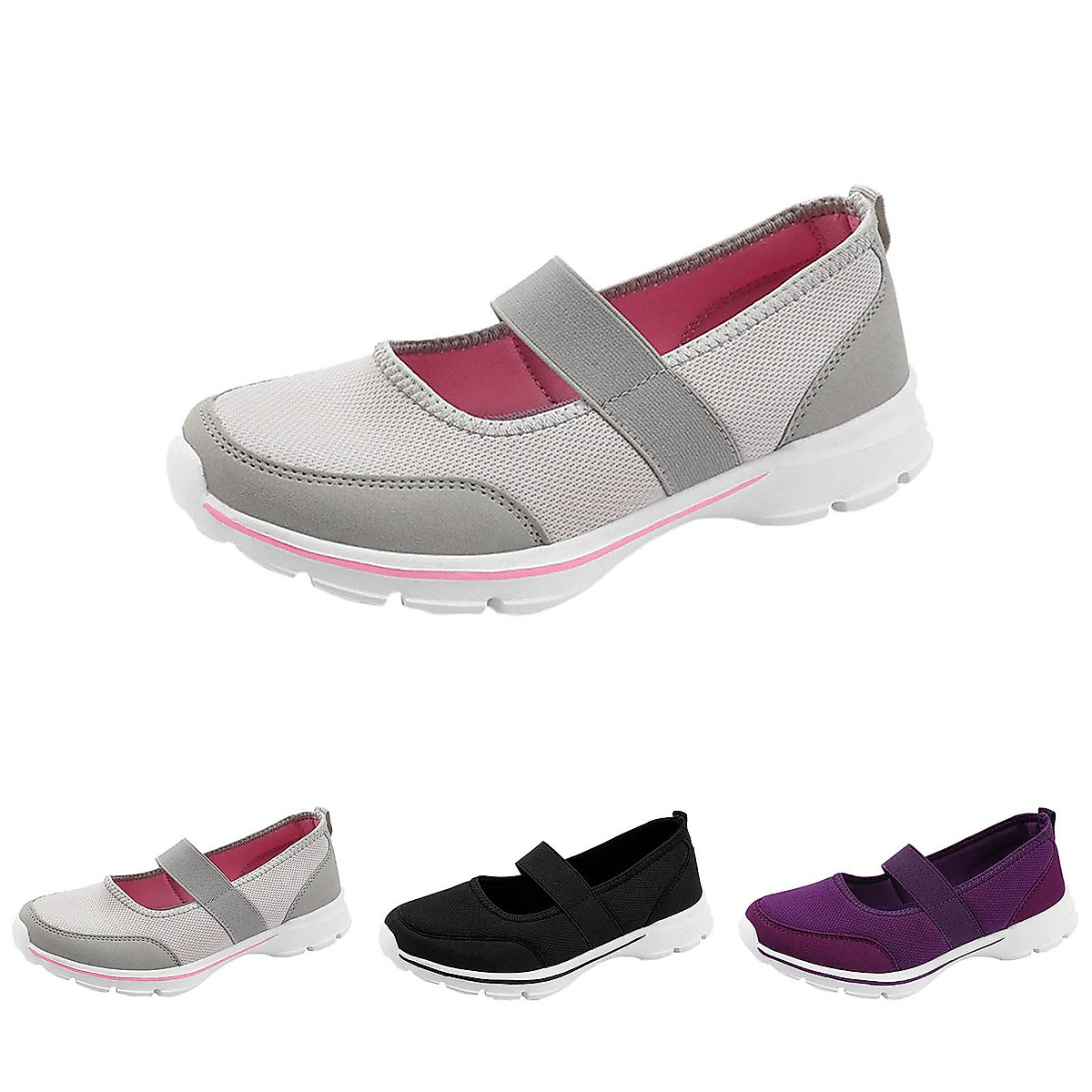 JEUROT Women Snow Boots Winter Shoes Slip on Warm Comfortable Booties Shoes Comfortable Insulated Outdoor Non-Slip Shoes Grey