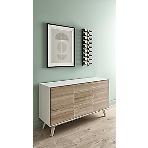 VintageView W Series (3 Ft) - 9 Bottle Wall Mounted Wine Rack (Satin Black) Stylish Modern Wine Storage with Label Forward Design