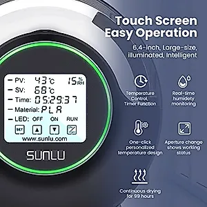 3D Printer Filament Dryer Box, SUNLU FilaDryer S2 for 3D Printing, PLA+ 3D Printer Filament 1.75mm Dimensional Accuracy +/- 0.02 mm, S2 Dryer Box & PLA+ 10colors*1KG