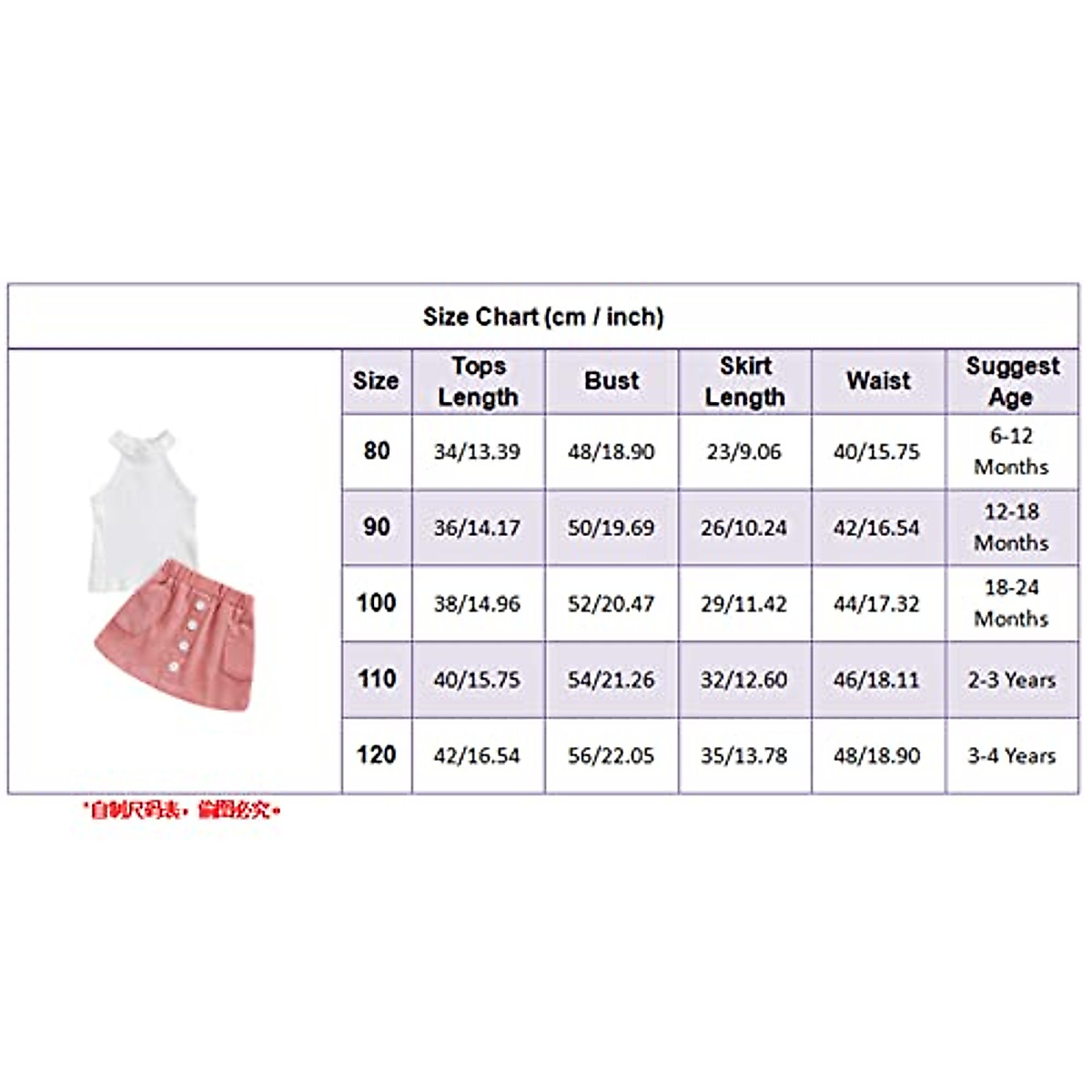 Kids Toddler Little Girl Summer Clothes Sleeveless Knit Tank Top Mini Skirt Bag Belt Set 3PCS Outfits for Baby (Sleeveless+Pink, 3-4 Years)