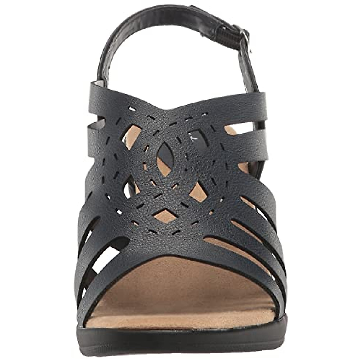 Easy Street Women's JIRA Heeled Sandal, Navy, 9