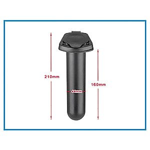 L-SHISM Hardware Nylon Fishing Tackle Accessory Tool Fishing Rod Rack Holder Tackle with Cap Cover Gasket for Kayak Boat Canoe 38mm for Marine Boat (Color : 1pcs)