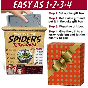 Prank Gift Box Hatch Your Own Spider Terrarium - Perfect Gag Gift and Funny White Elephant Idea