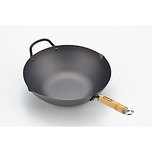 Yoshikawa Beijing Black Steel Wok 36cm/14in